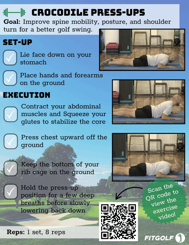Crocodile Press-Ups (Exercise Library) | Golf Fitness Training Programs ...