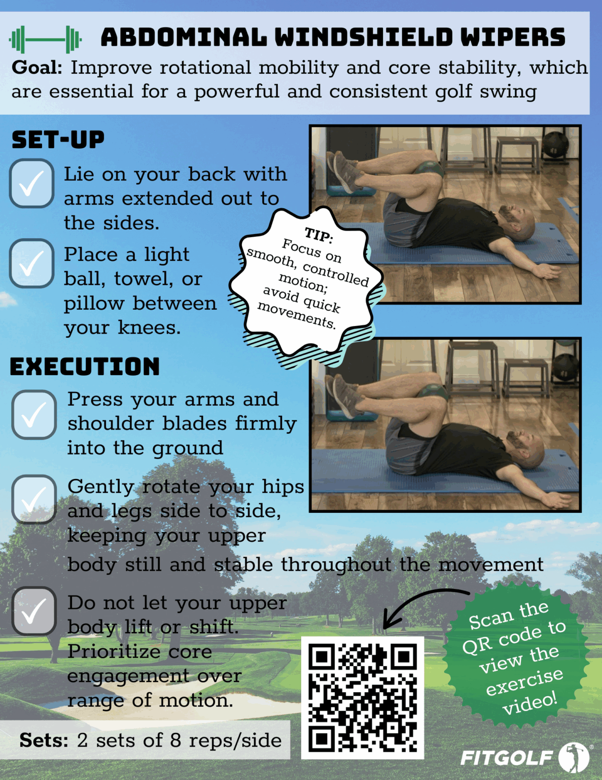 Abdominal Windshield Wipers (Exercise Library) | Golf Fitness Training ...